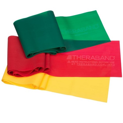Theraband Resistance Bands Set, Yellow/red/green, Beginner, Non-latex ...