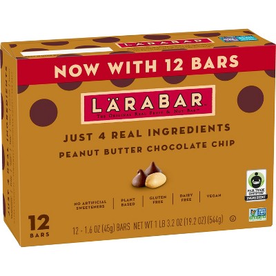 Larabar Peanut Butter Chocolate Chip Protein Bar - 19.2oz/12ct : Target