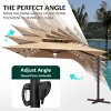Pellebant 11FT Square Patio Cantilever Umbrella Solar LED Lights 2-Tier ...