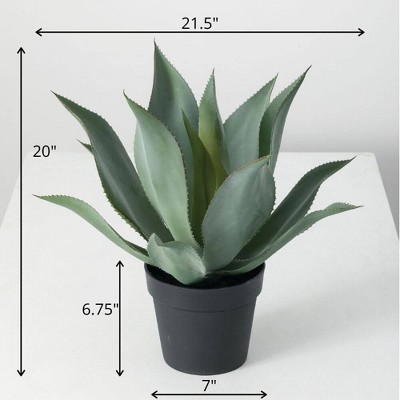 Nearly Natural 19-in Large Agave Artificial Plant (set Of 2) : Target