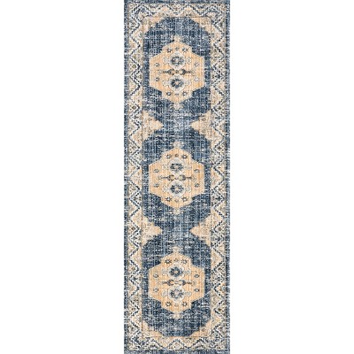 Nuloom Lolita Medallion 2x8 Machine Washable Indoor/outdoor Runner Rug ...