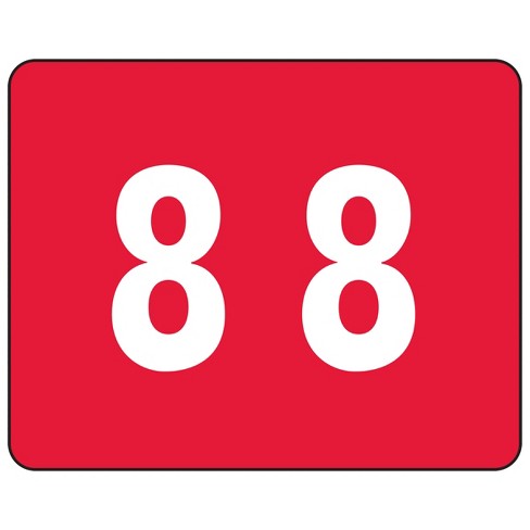 Smead Dccrn Color-coded Numeric Label, Number 8, Label Roll, Red, 500 ...