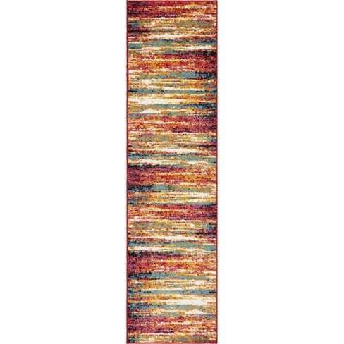 Home Dynamix Splash Cellis Contemporary Abstract Striped Runner Area ...