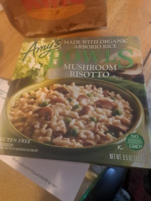 Amy's Mushroom Risotto Gluten Free Frozen Bowls - 9.5oz : Target