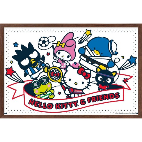 Trends International Hello Kitty And Friends: 21 Sports - Group Framed ...