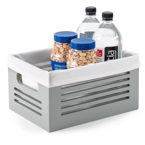 Creative Scents Wooden Gray Storage Bins - Small : Target