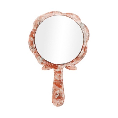 Unique Bargains Roses Shaped Handheld Mirrors 1 Pc Orange : Target