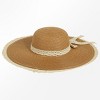 Women's Lace Trim Wide Brim Straw Sun Hat - Cupshe-one Size-brown : Target