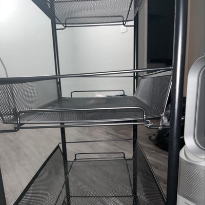 Costway 4 Tier Storage Rack Trolley Cart Home Kitchen Organizer Utility ...