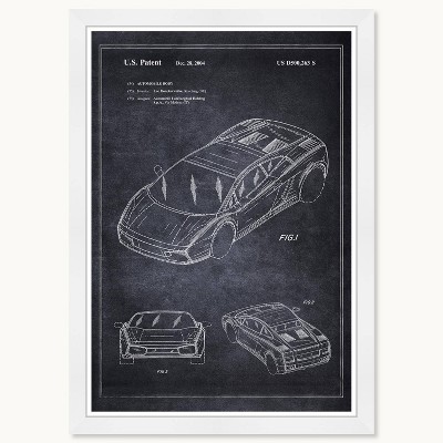Wynwood Studio 15"x21" Lamborghini Gallardo Wall Art White Frame ...