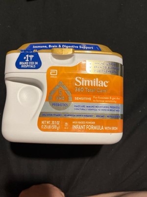 Similac 360 Total Care Sensitive Non-gmo Powder Infant Formula - 20.1oz ...