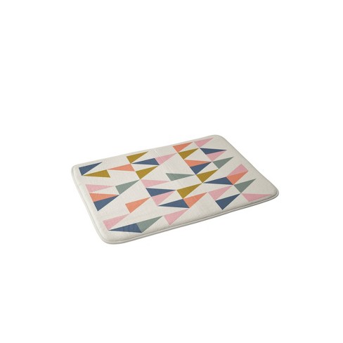 June Journal Floating Triangles Memory Foam Bath Rug - Deny Designs ...