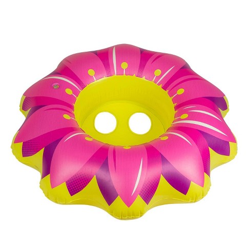 Poolmaster Swimming Pool Inflatable Flower Baby Rider Float - Yellow ...
