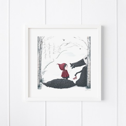 Little Red Riding Hood Framed Museum Quality 12" X 12" Art Print By ...