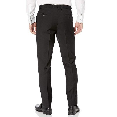 Inspire Chic Men's Slim Fit Solid Flat Front Pants Black 40 : Target