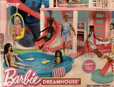 Barbie Dreamhouse Pool Party Doll House With 75+ Pc, 3 Story Slide : Target