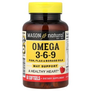MASON NATURAL, Omega 3-6-9,Fish,FLX,BRG 60 Sgel Ea 1 : Target