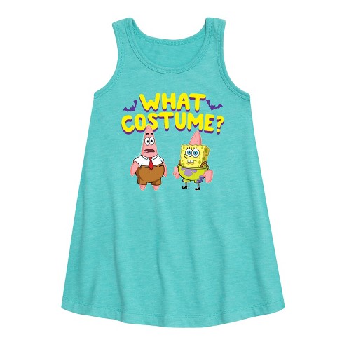 Spongebob Squarepants What Costume Graphic Sleeveless Aline Dress ...