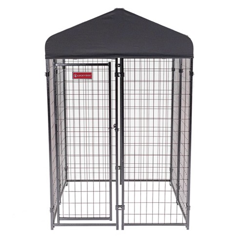Lucky Dog Stay Series 4' X 4' X 6' Black Powder Coat Steel Frame Studio ...