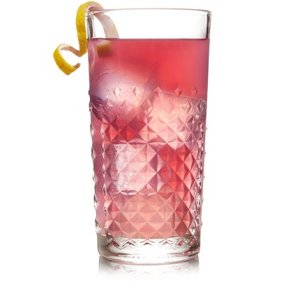 Libbey Carats Tumbler Glasses, 14-ounce, Set Of 4 : Target