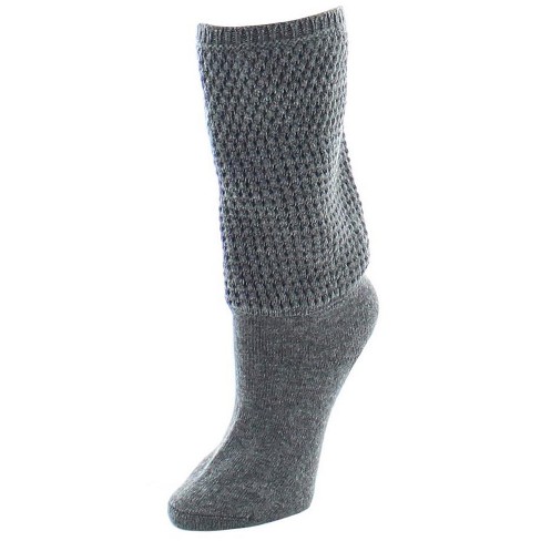 Natori Women's Wool-blend Boot Topper Socks Med Gray Heather 9-11 : Target