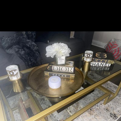 17.6" Round Aluminum Tray Gold - Threshold™ : Target