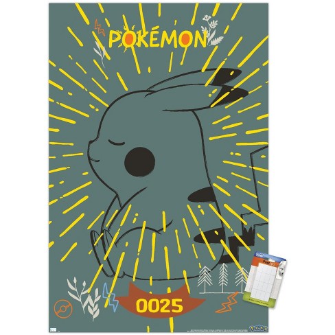 Trends International Pokémon - Pikachu Peaceful Nature Unframed Wall ...