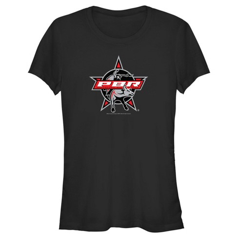 Juniors Womens Professional Bull Riders Official Logo T-shirt - Black ...