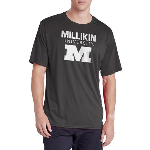 Millikin University Adult Sport Active T-shirt Primary Logo, Charcoal ...