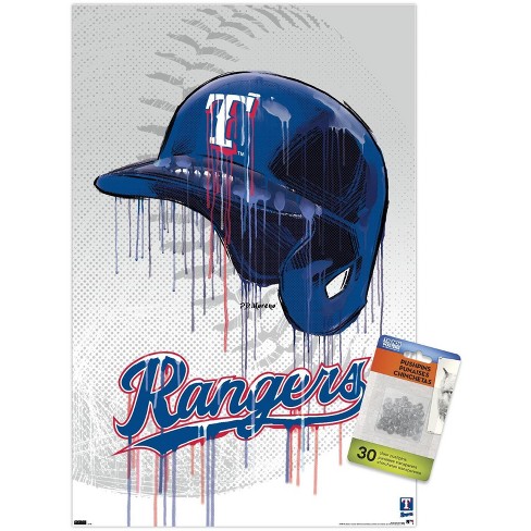 Trends International Mlb Texas Rangers - Drip Helmet 22 Unframed Wall ...