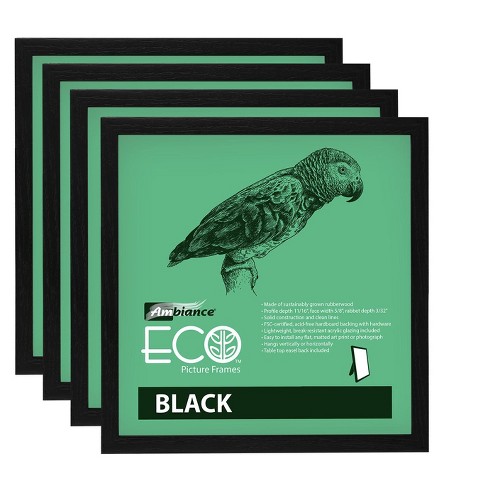 Ambiance Framing Eco Frames 4 Pack - Sustainable Wood Minimalist Frames ...