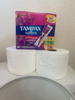 Tampax Radiant Super Plus Absorbency Tampons - 28ct : Target