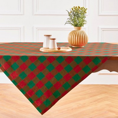 Solino Home Linen Buffalo Check Table Throw Red And Green 52 X 52 ...