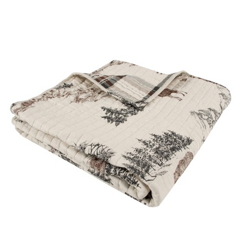 Lodge Toile Quilted Throw - Levtex Home : Target