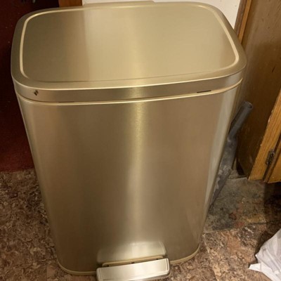 45l Rectangle Stainless Steel Step Trash Can Gold - Brightroom™ : Target