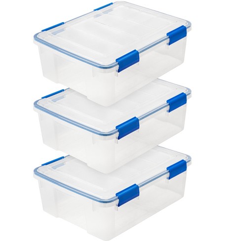 Iris Usa 26.5 Quart Weatherpro Plastic Storage Box With Durable Lid And ...