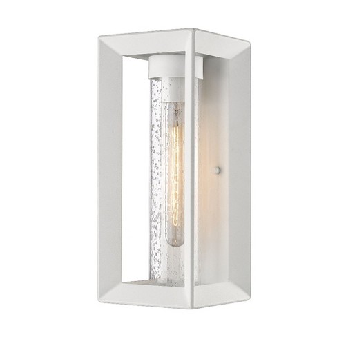 Golden Lighting Smyth 1-light Outdoor Wall Light In Natural White With Seeded Glass : Target