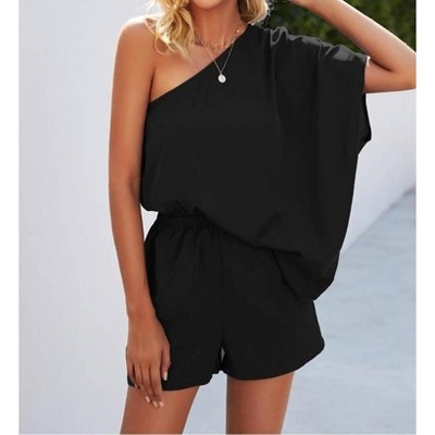 Women's One Shoulder Romper - Miss Sparkling Xl : Target