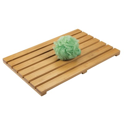 Mdesign Formbu Natural Bamboo Non-slip Indoor/outdoor Spa Bath Mat - 13 ...