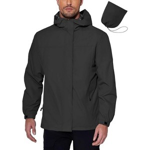 COOFANDY Men's Rain Jacket Waterproof With Hood Lightweight Packable ...