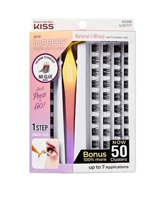 Kiss Impress Press-on Falsies No-glue False Eyelash Clusters Kit ...