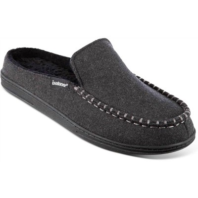 Men's Faux Woolen Grady Moccasin Hoodback Slippers - Isotoner : Target