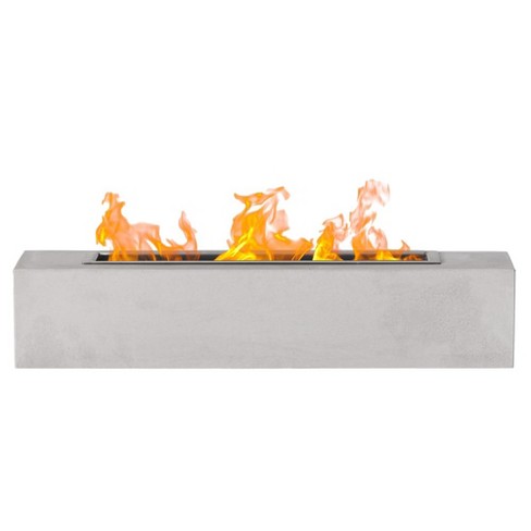 Mini Tabletop Fire Pit Fireplace Indoor Outdoor Portable Fire Concrete ...