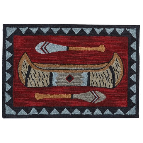 Park Designs Wilderness Canoe Hooked Rug 2' X 3' : Target