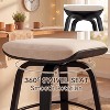 26" Counter Height Set of 2 Swivel Bar Stools, Backless Upholstered ...