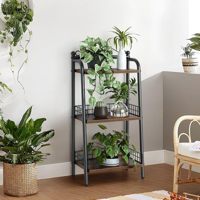 Whizmax 3 Tier Bookshelf, Metal Standing Book Shelves Display Book Rack ...