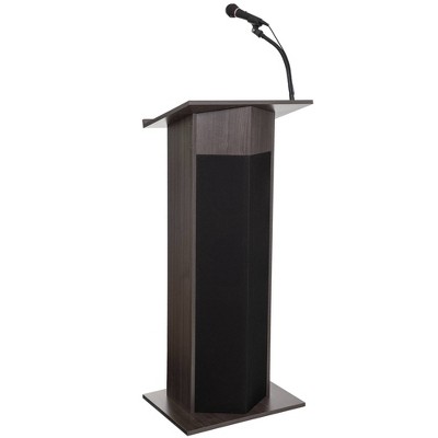 Premium Plus Presentation Lecture Podium Cart With Storage Cabinet ...