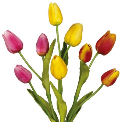 Sullivan's Tulip Bouquet, Multicolor Faux Floral Stem for Crafting ...