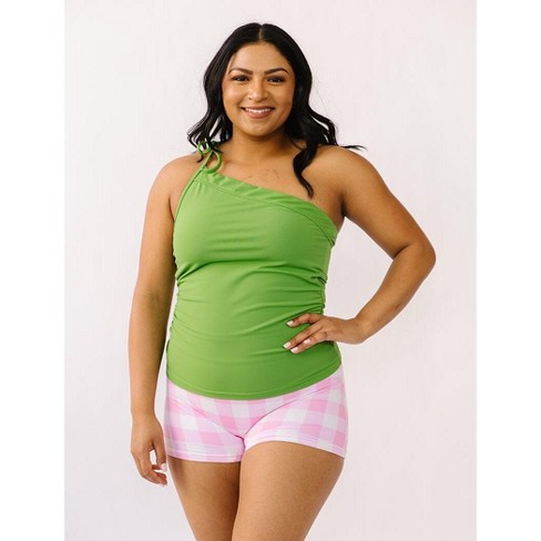 Lime Ricki Women's Clover One-shoulder Tankini Top - Xs : Target