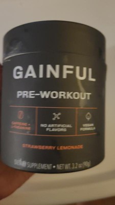 Gainful Pre-workout Caffeinated Supplement - Strawberry Lemonade - 3 ...